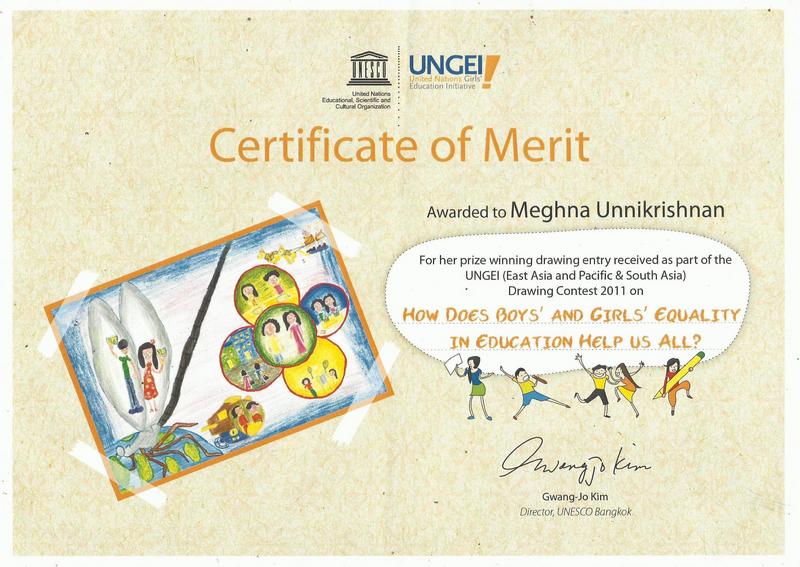 UNESCO Certificate of Merit and the Drawing – Meghnaunni.com