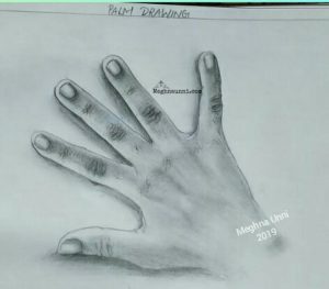 Hand | A Pencil Shading Work for School Art Book – Meghnaunni.com