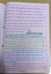 Social Issues Report for CBSE Std 10 | Gender Inequality – Meghnaunni.com