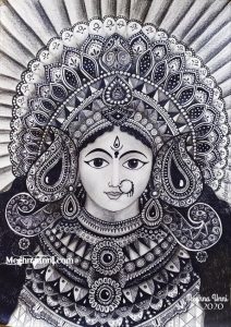Holiday Drawing – 3 : Goddess Durga Devi Mandala Work – Meghnaunni.com