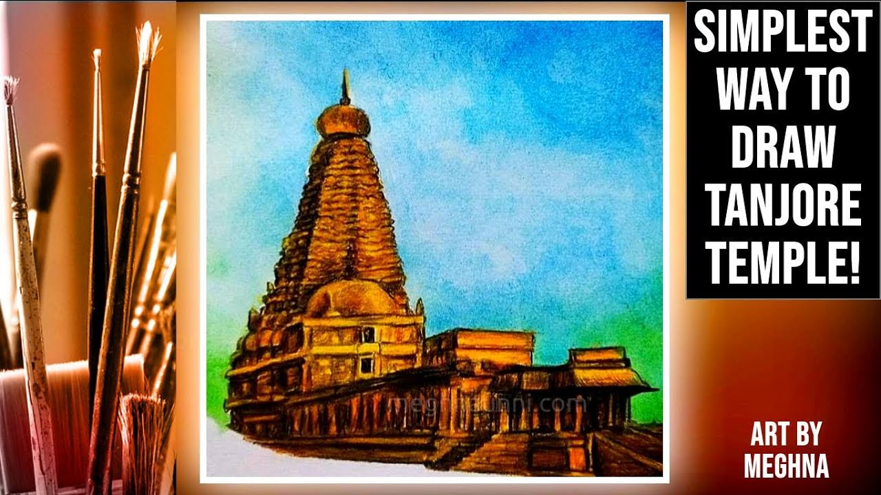 How To Draw Temple Easy Drawing Step By Step Drawing