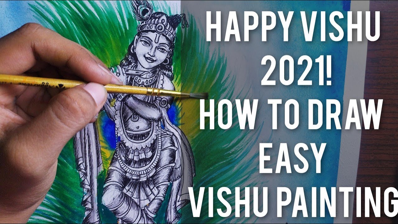 How to Draw Simple Vishu Painting | Art Tutorial – Meghnaunni.com