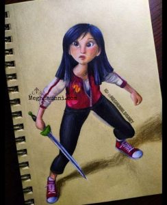 Mulan from Wreck it Ralph Princesses Painting – Meghnaunni.com