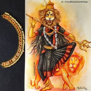Navaratri Series Day 7: Matrika Devi Narasimhi Painting – Meghnaunni.com