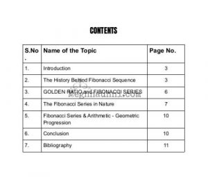 CBSE Class 11 Applied Mathematics Project : FIBONACCI SEQUENCE ...