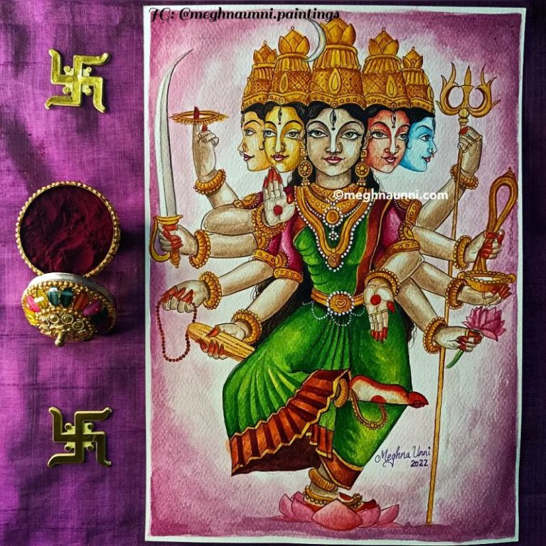 Navaratri 2022 | ‘Nava Shaktis’ Painting Series | Day 5 : Gāyatri Devi ...